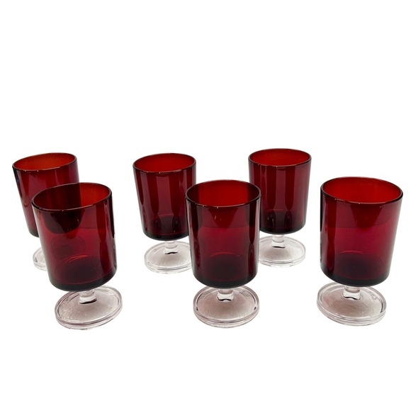 Luminarc | Dining | Luminarc Cavalier Ruby Red 4 Wine Glasses Set Of 6 ...